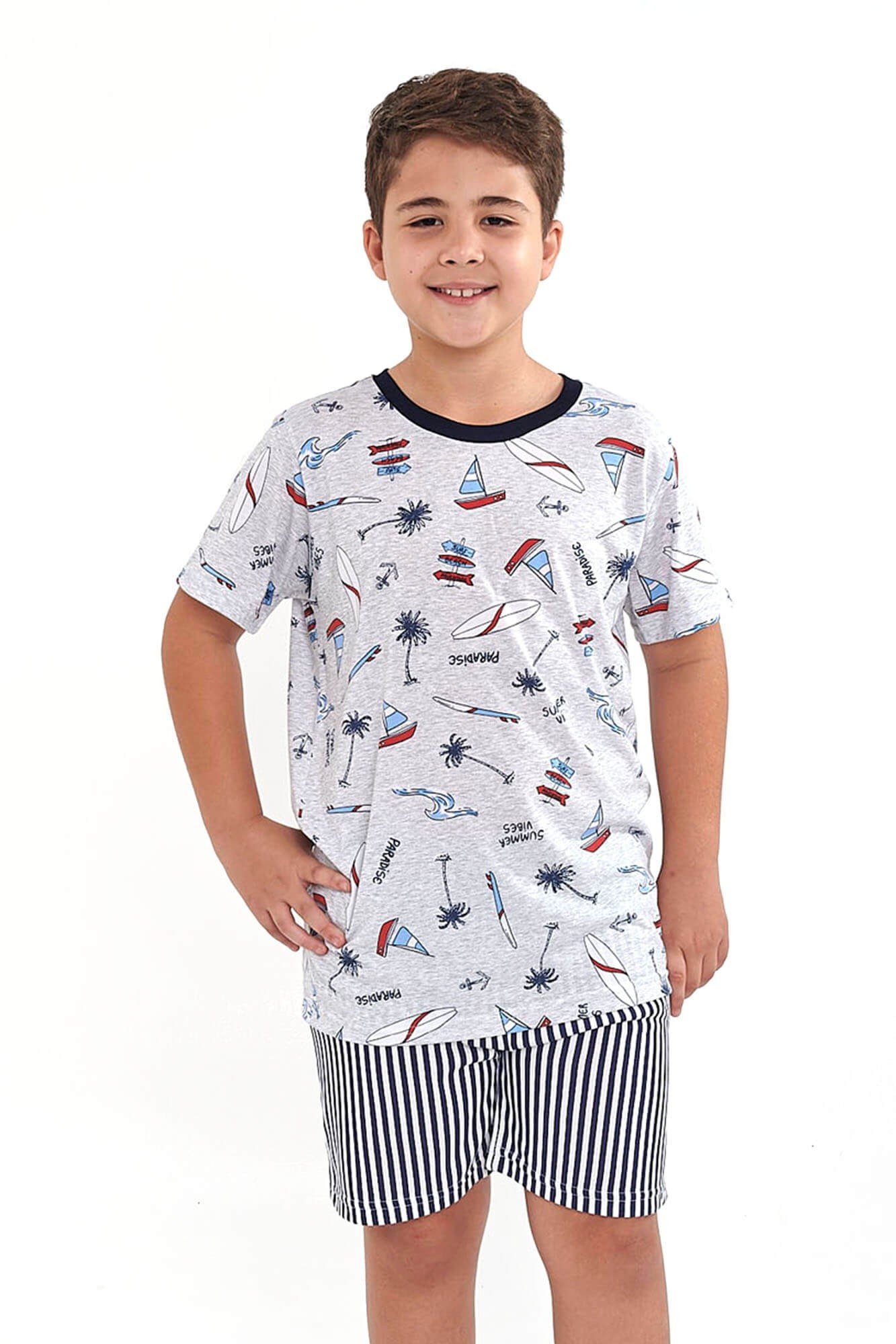Pijama Infantil Masculino Curto - Estampa Summer Vibes